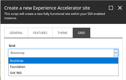 The grid settings | Sitecore Documentation