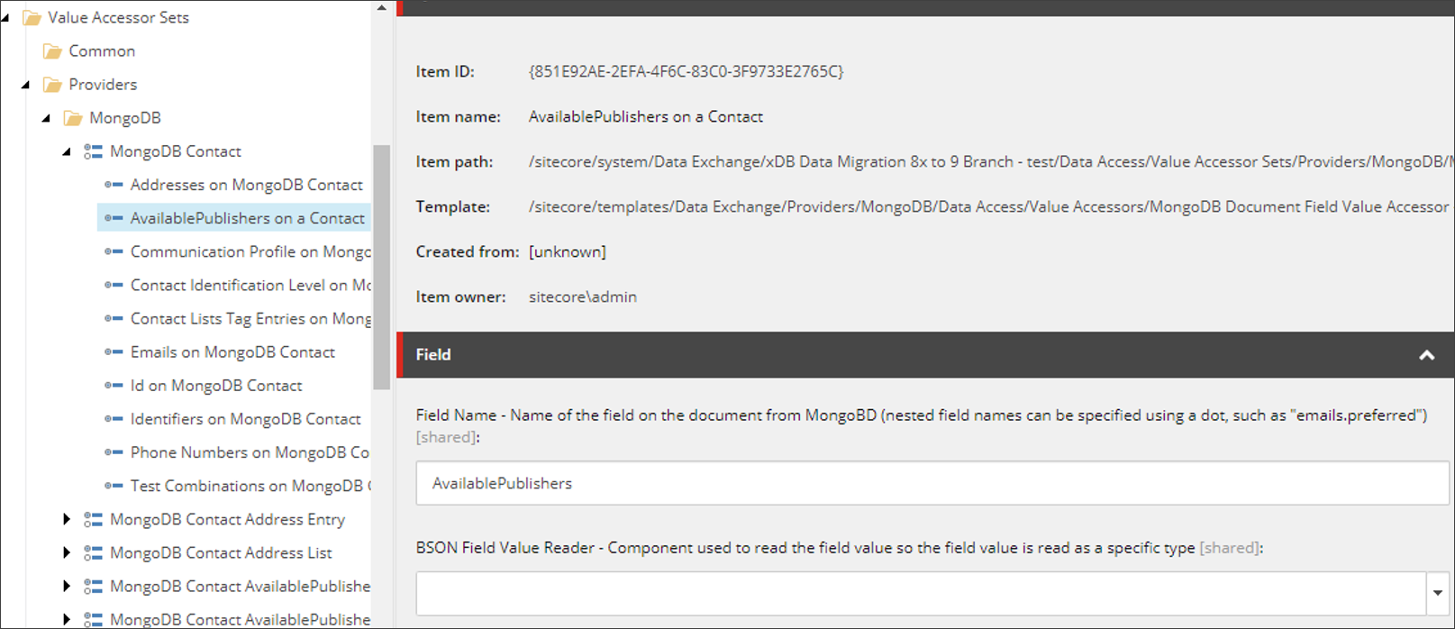 Walkthrough: Migrating a custom facet with complex types | Sitecore Documentation