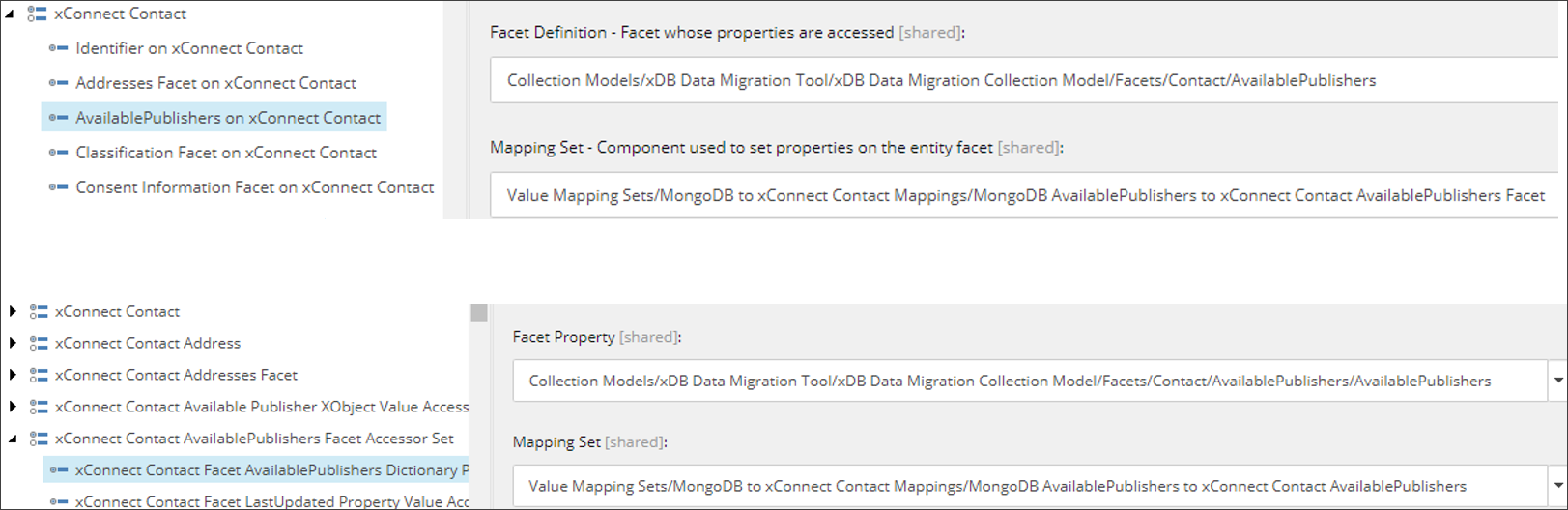 Walkthrough: Migrating a custom facet with complex types | Sitecore Documentation