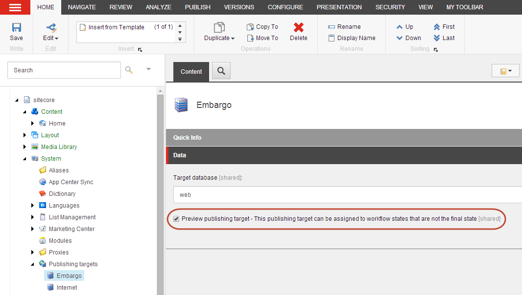 Publishing items to a preview publishing target | Sitecore Documentation Publishing items to a preview publishing target | Sitecore Documentation