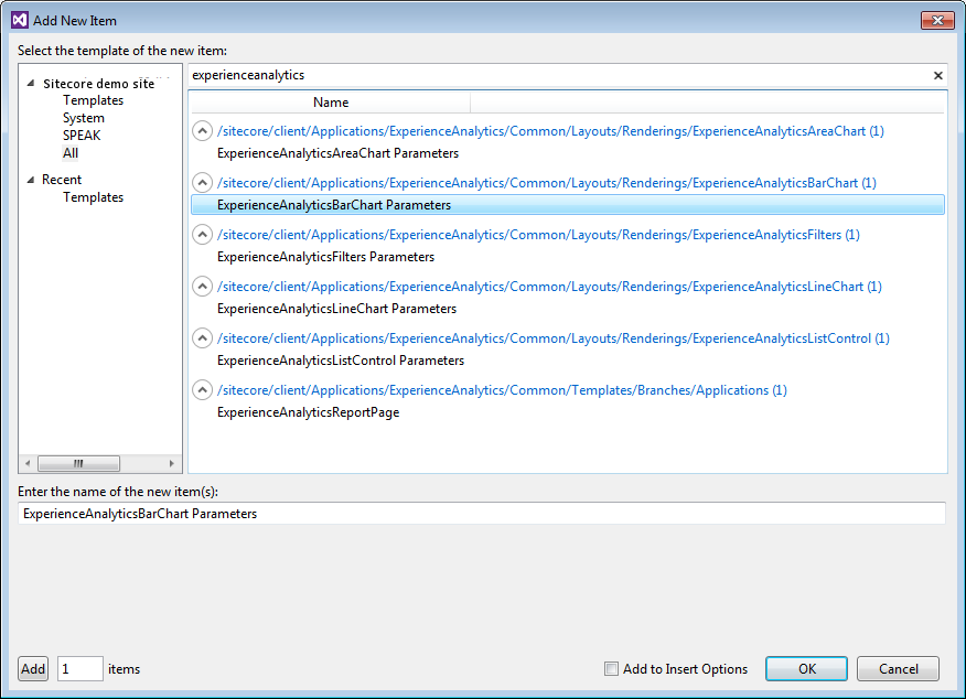 Walkthrough: Adding a bar chart to an Experience Analytics report | Sitecore Documentation