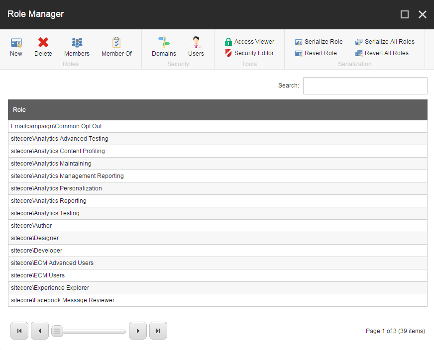 The security tools | Sitecore Documentation