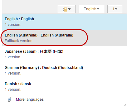 Language fallback | Sitecore Documentation