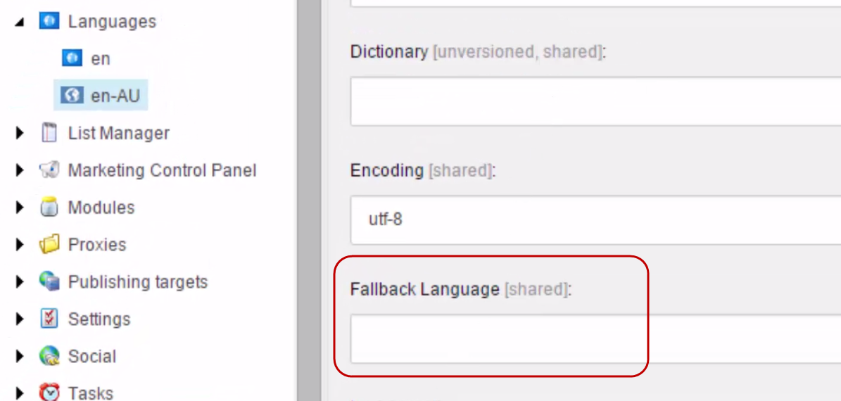 Enable And Set Up Language Fallback Sitecore Documentation