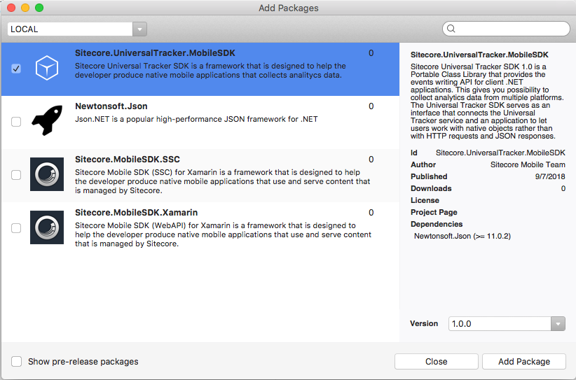 Visual Studio for Mac (Xamarin Studio) で SDK を使用して Android アプリケーションを構築する | Sitecore Documentation