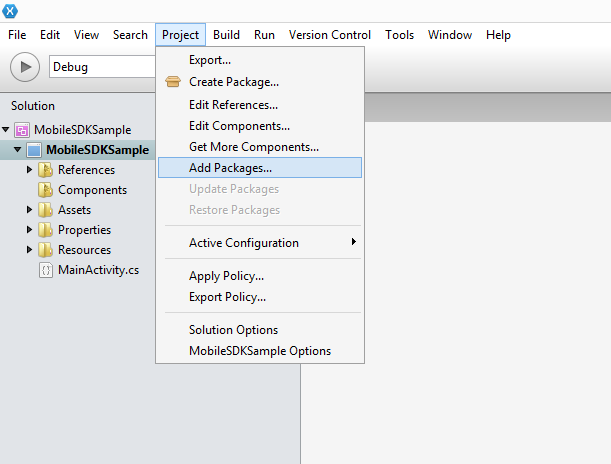 Visual Studio for Mac (Xamarin Studio) で SDK を使用して Android アプリケーションを構築する | Sitecore Documentation