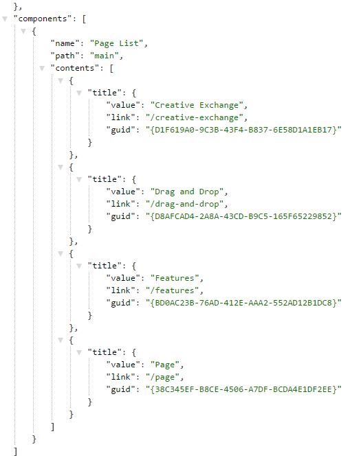 SXA レイアウト サービスを使用した JSON でのページのモデリング | Sitecore Documentation
