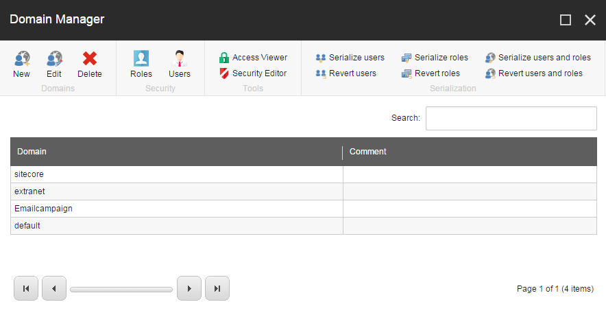 The security tools | Sitecore Documentation