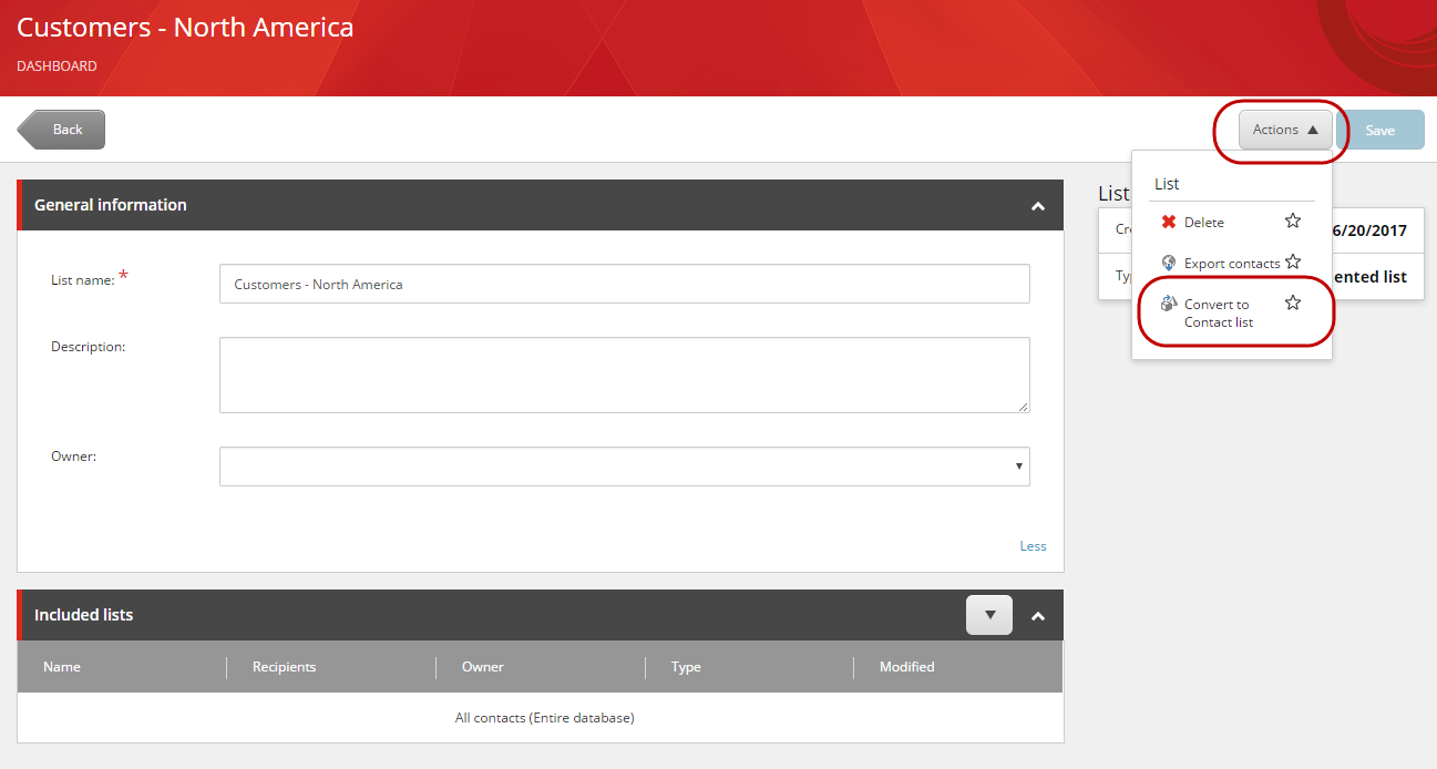 Convert a Segmented list to a Contact list | Sitecore Documentation