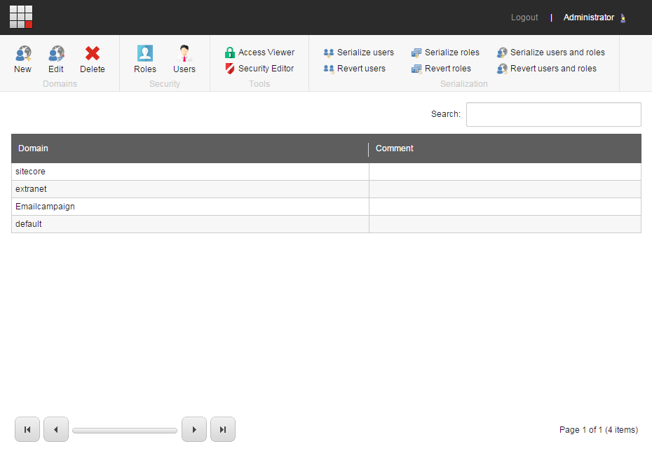 Create and edit a security domain | Sitecore Documentation