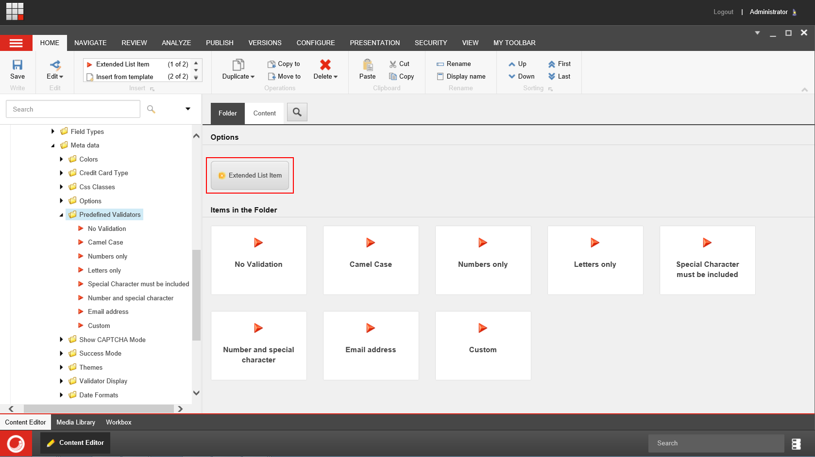 Set up and create a form-specific field validation | Sitecore Documentation