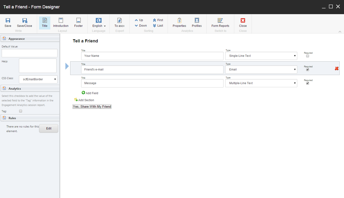 Create a different language version of a web form | Sitecore Documentation