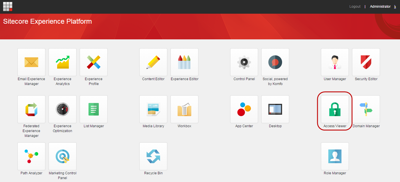 View the access rights of a security account | Sitecore Documentation