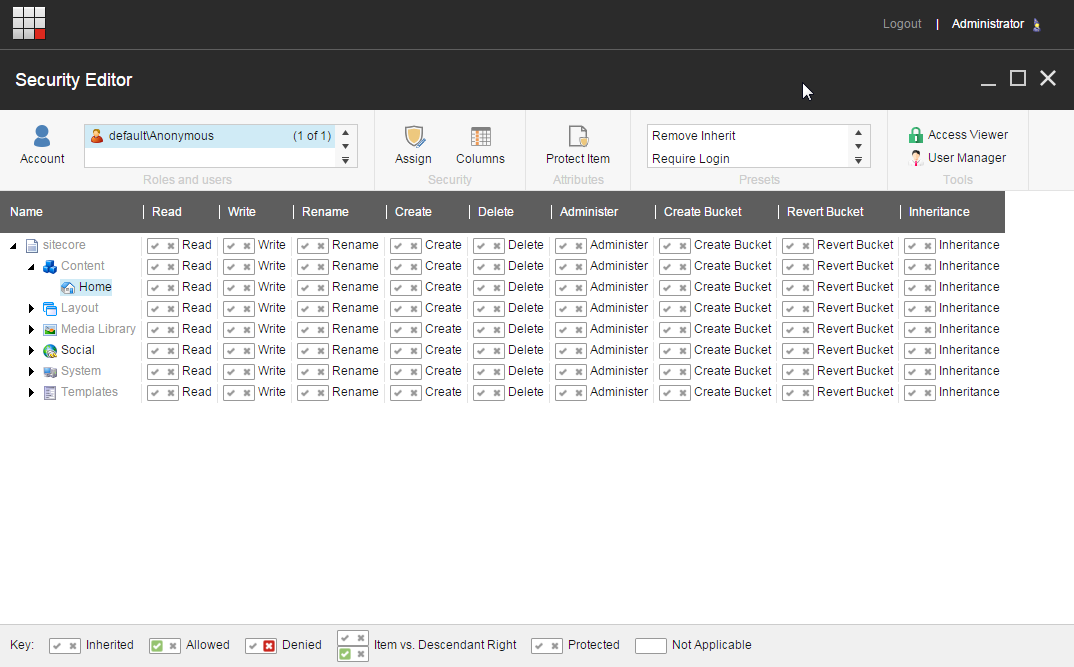 Security and item buckets | Sitecore Documentation Security and item buckets | Sitecore Documentation