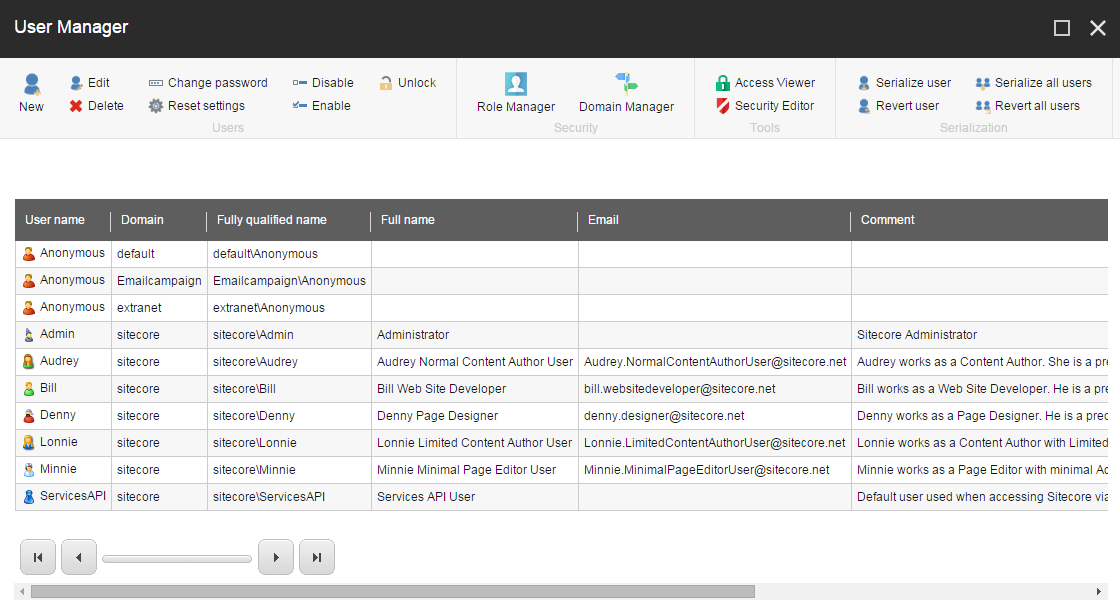 The security tools | Sitecore Documentation