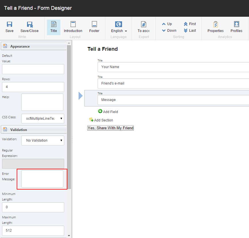 Create a different language version of a web form | Sitecore Documentation