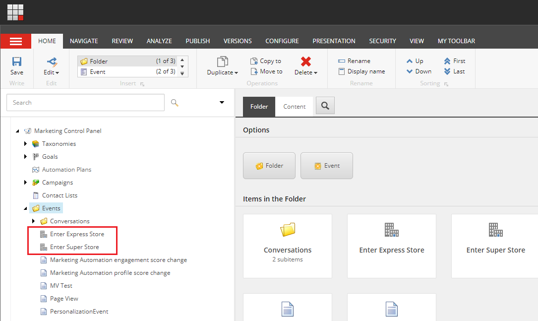 Create a custom event model | Sitecore Documentation
