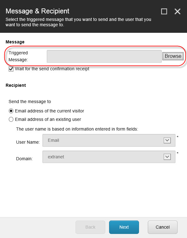 Use the Send Email Campaign Message save action to send triggered emails | Sitecore Documentation