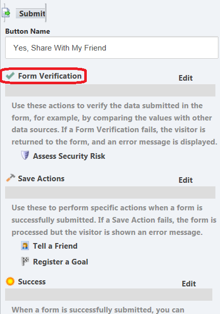 Submit actions | Sitecore Documentation